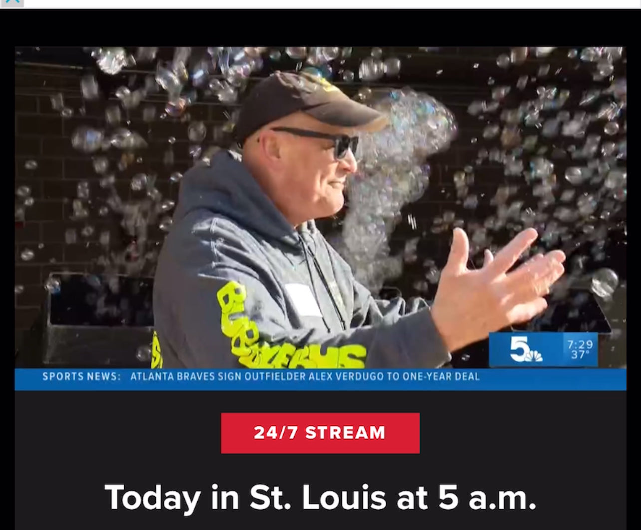 St. Louis' Very Own Bubble Man John Reider was a Guest on KSDK News – Atomic Bubbles