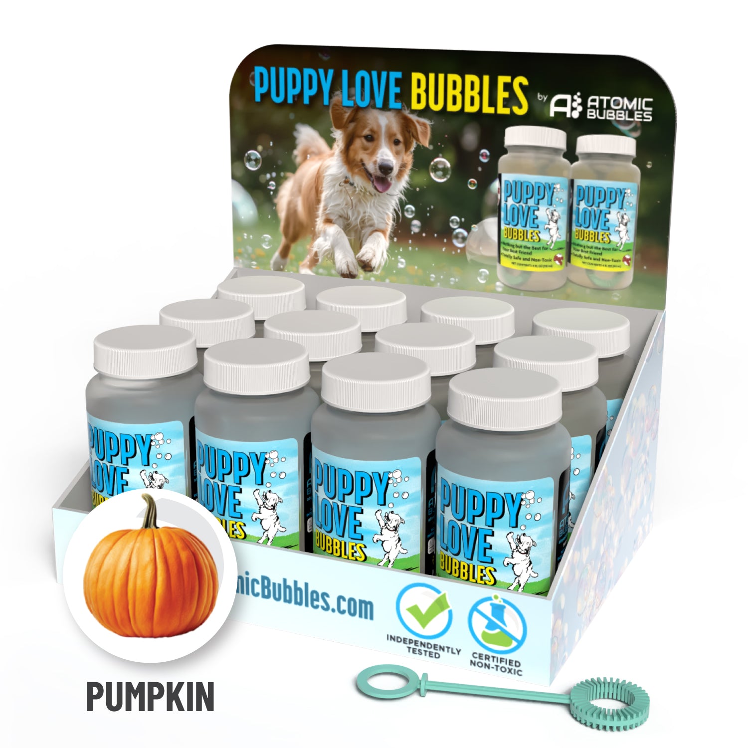 Puppy Love Bubbles - Pumpkin Scent - Tabletop Display – Atomic Bubbles